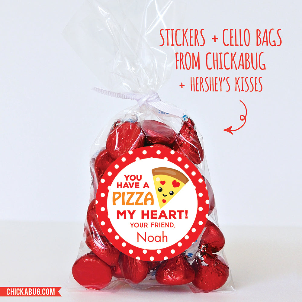 Personalized "You Have a Pizza My Heart" Valentine's Day Stickers ...