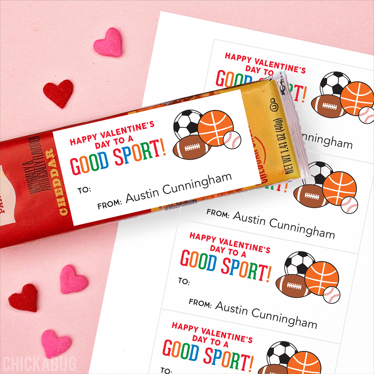 Sports Personalized Valentine's Day Gift Labels – Chickabug