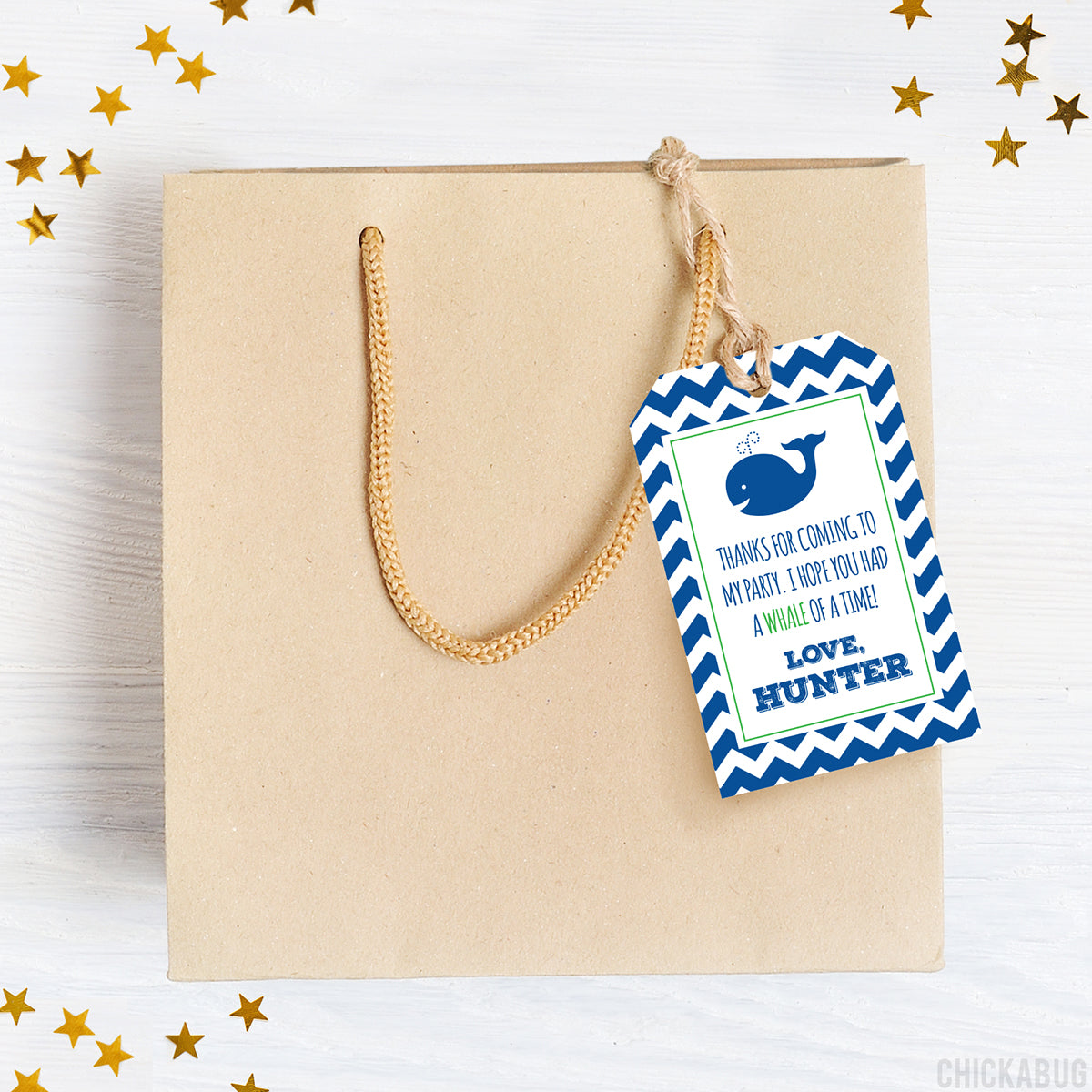 Whale Party Editable Favor Tags (INSTANT DOWNLOAD) – Chickabug