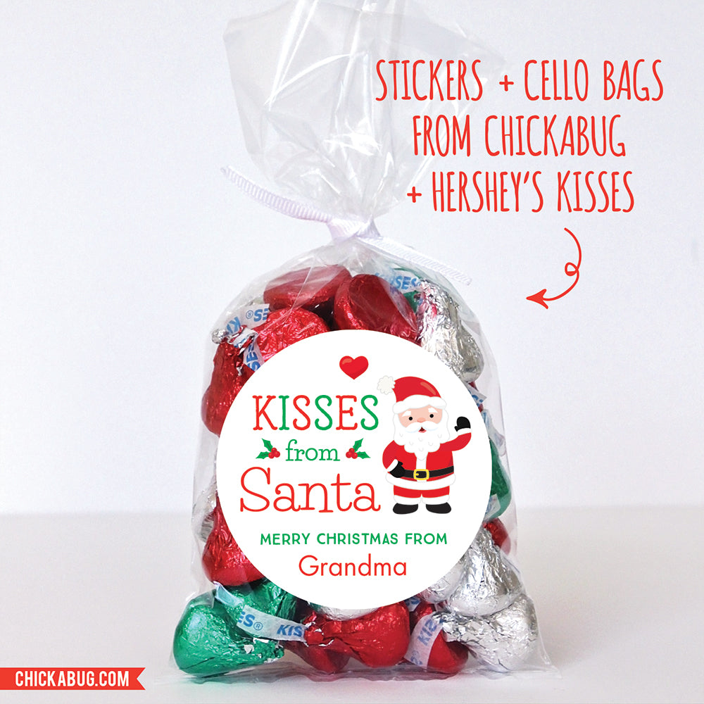 Kisses from Santa Christmas Labels – Chickabug