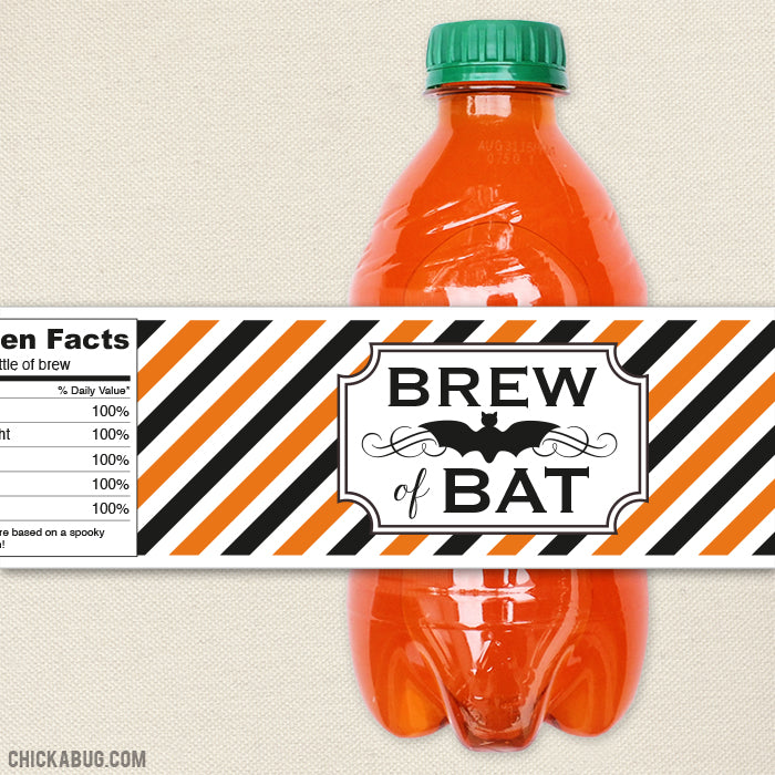 "Brew of Bat" Halloween Drink Labels – Chickabug