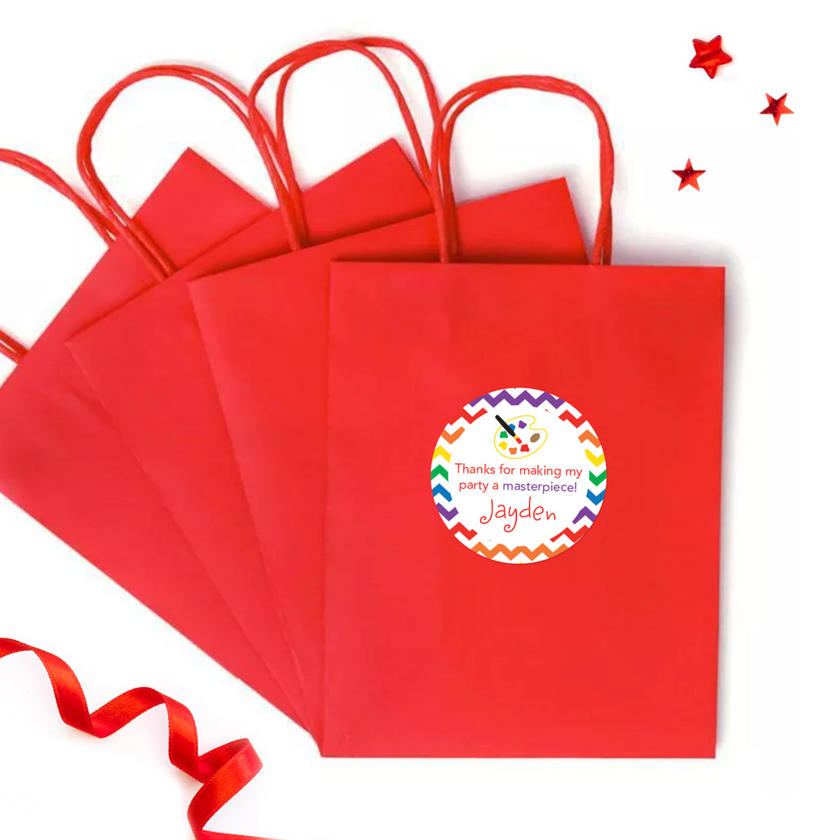 Personalized Art Party Favor Stickers – Chickabug