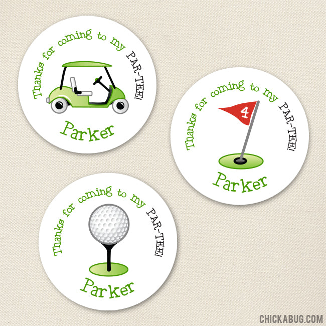 Golf Party Favor Stickers – Chickabug