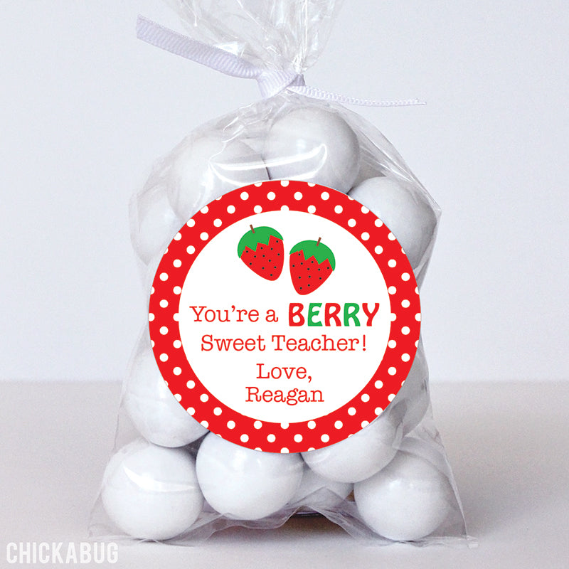 Personalized "You're a Berry Sweet Teacher" Appreciation Stickers ...