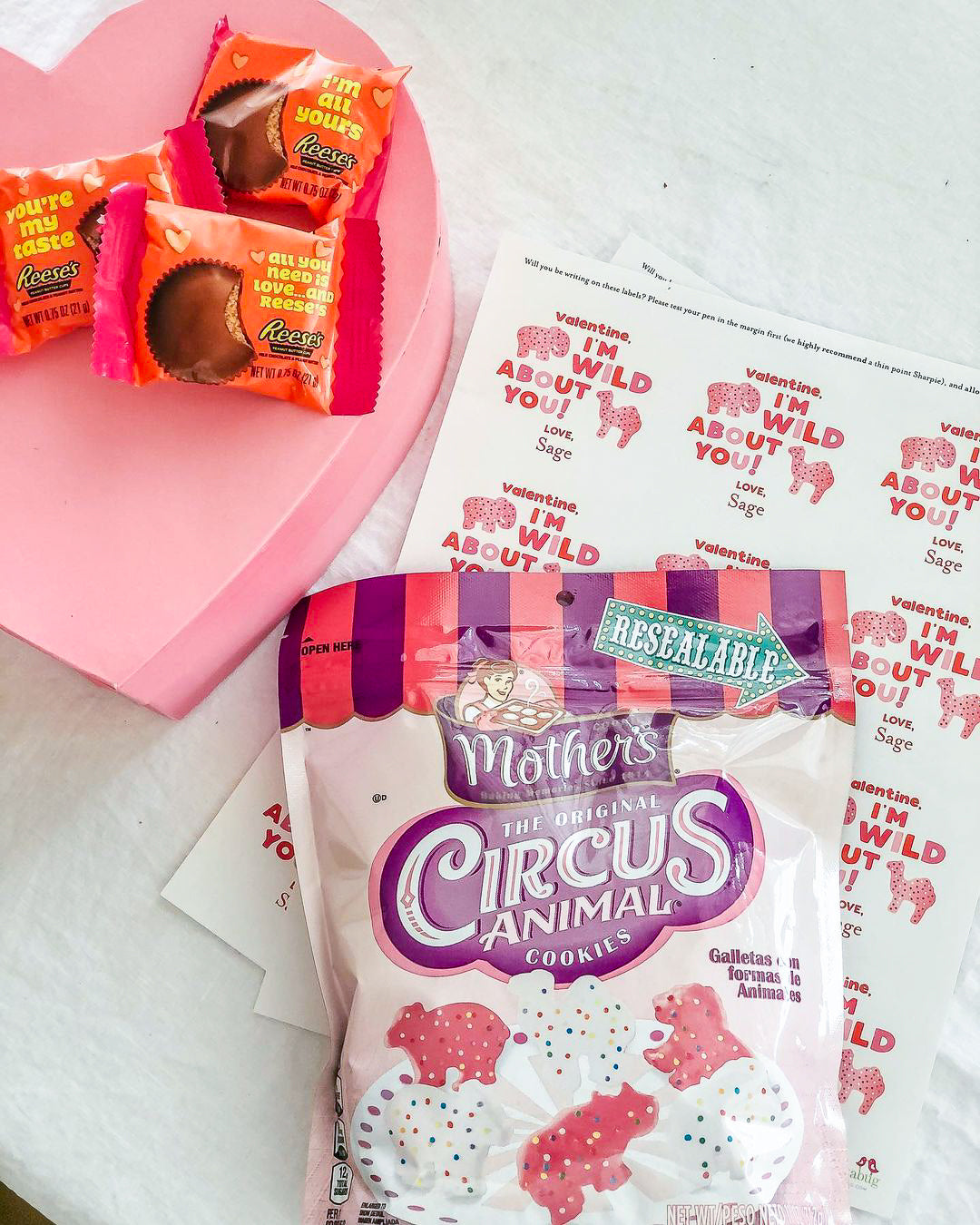 Personalized Animal Crackers "I'm Wild About You" Valentine's Day ...